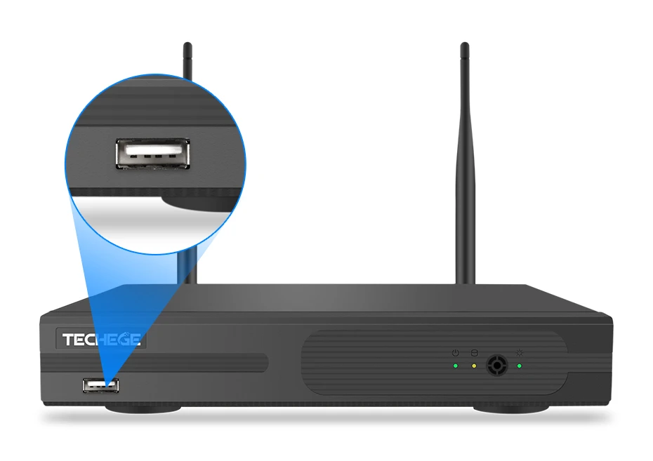 Techege 1080P Беспроводная система видеонаблюдения 4CH HD WiFi NVR ...