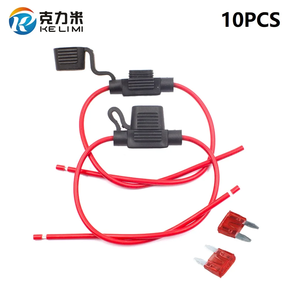 10pcs Waterproof Inline Mini Fuse Holder 5a 7.5a 10a 15a 20a 25a 30a ...