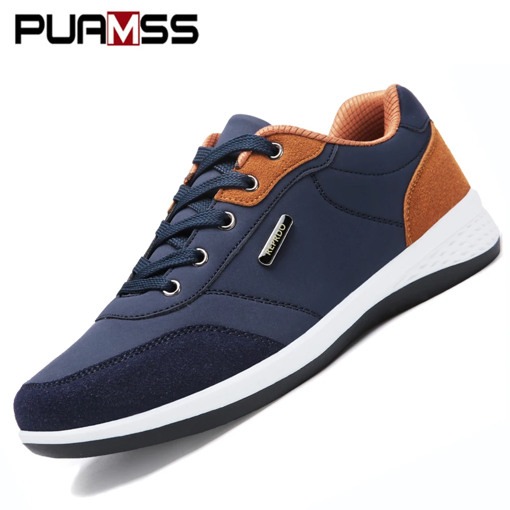 Autumn New Men Shoes Men Sneakers Microfiber Leather Casual Shoes For ...