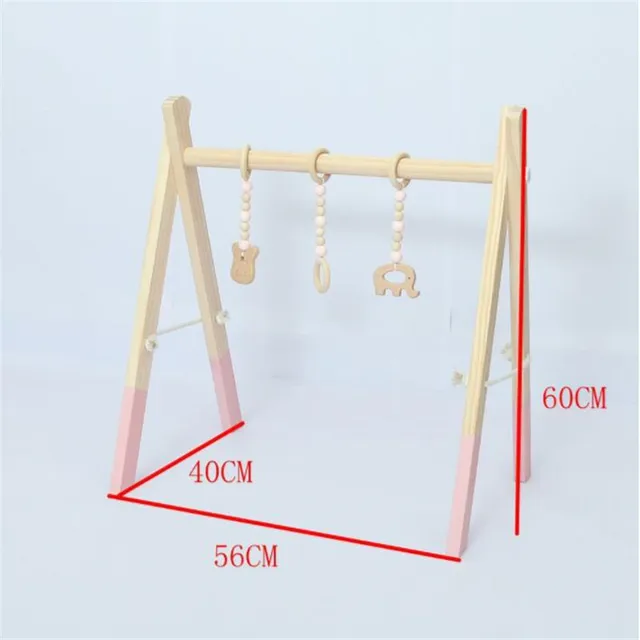 Baby Gym Wood Frame Toy Room Decor Play Wooden Nursery Sensory Infant ...