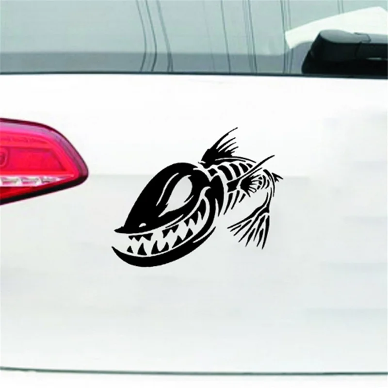 Fish Bone Motorcycle Decors Car Sticker And Decals Shark Skeleton Auto ...
