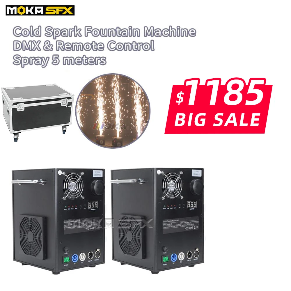 DMX/Remote Control Cold Spark Fireworks Machine System Smokeless Spray ...