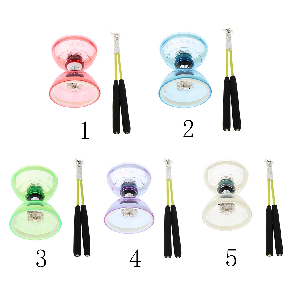 Triple Bearing Diabolo LED Light Up Chinese Yoyo Toy, Juggling Diabolos ...