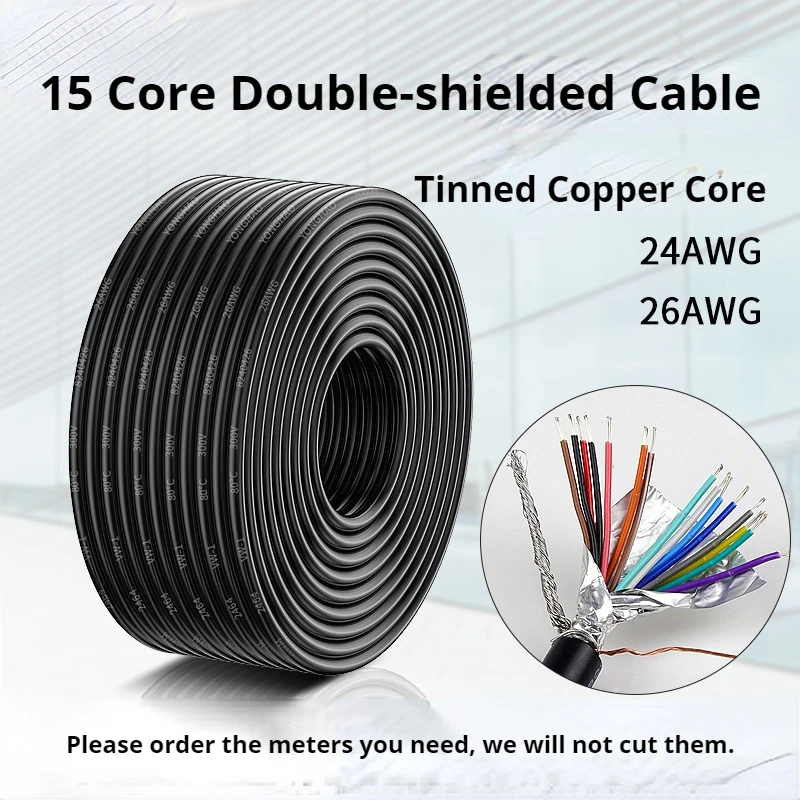 15 Core Double-shielded Cable Tinned Copper Core Plc Wire Db15 ...