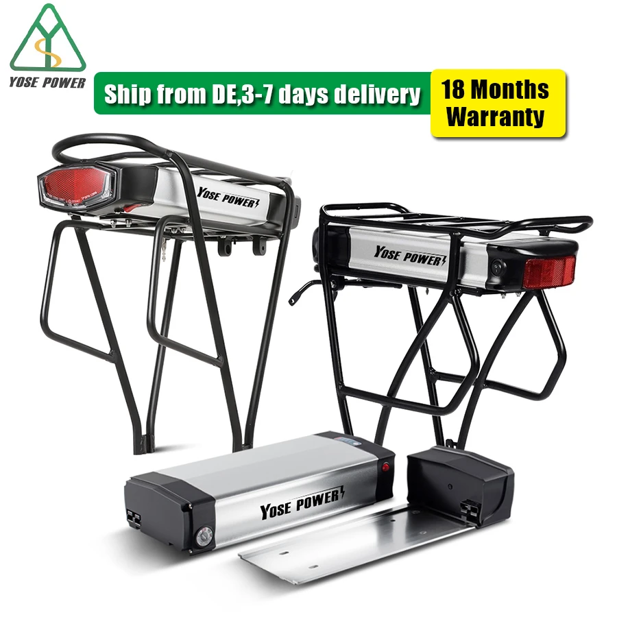 Rear Rack Ebike Battery 36v 13ah For V Disc Brake Of 26'' 28'' 27.5 ...