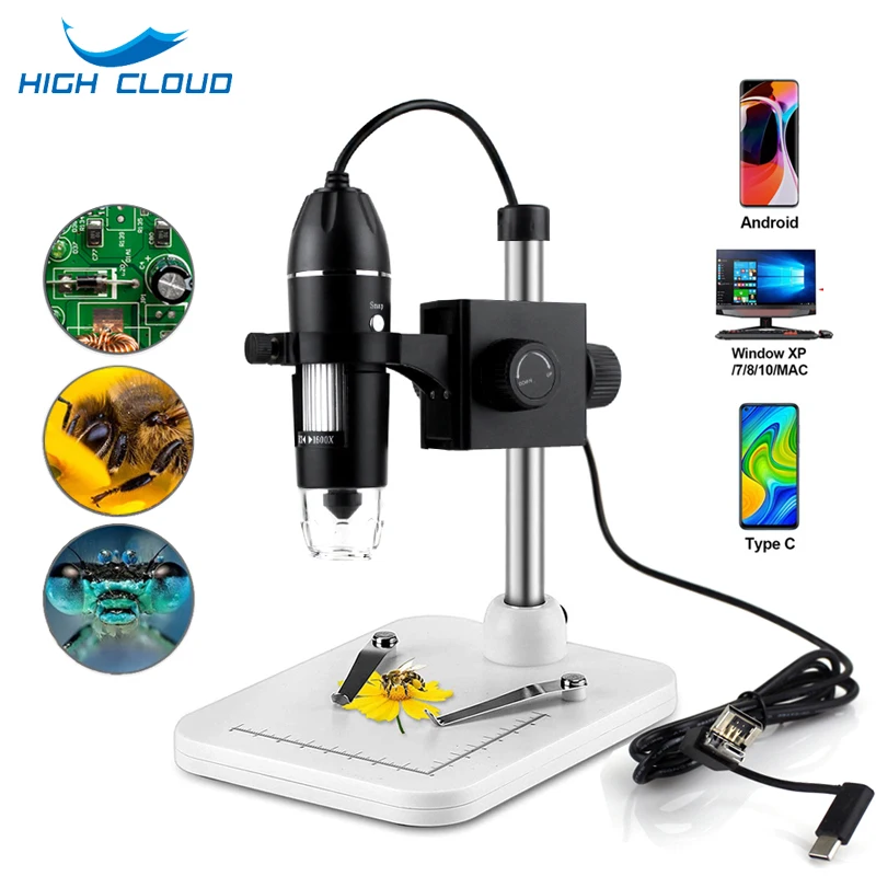 Microscope-num-rique-USB-de-type-C-microscope-lectronique-cam-ra-loupe ...