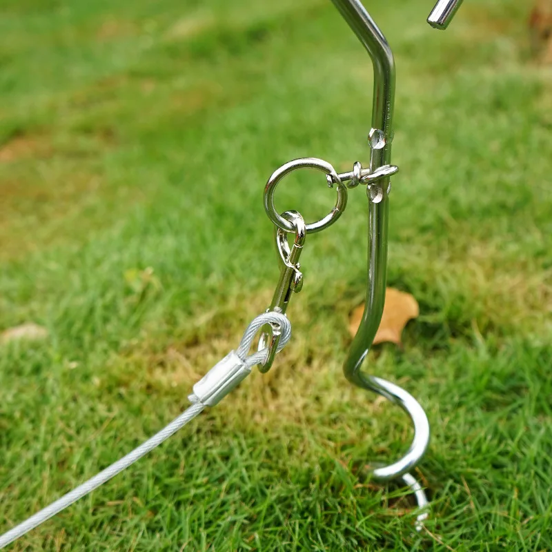 Dog Post Stainless Steel with 5M Leash And Wire Rope - NZshopsmart