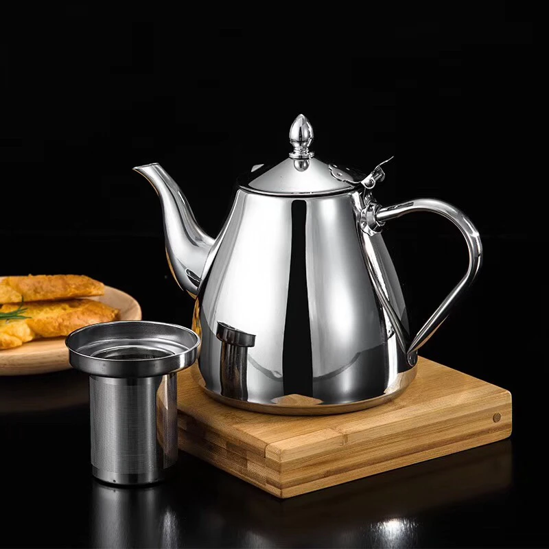 Stainless-Steel-Kettle-Tea-Pot-For-Induction-With-Filter-Seven-pot ...