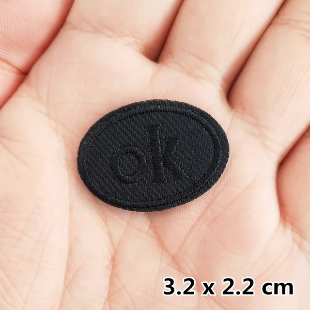 Fashion Stickers black and white Embroidery Patches for Clothes ...