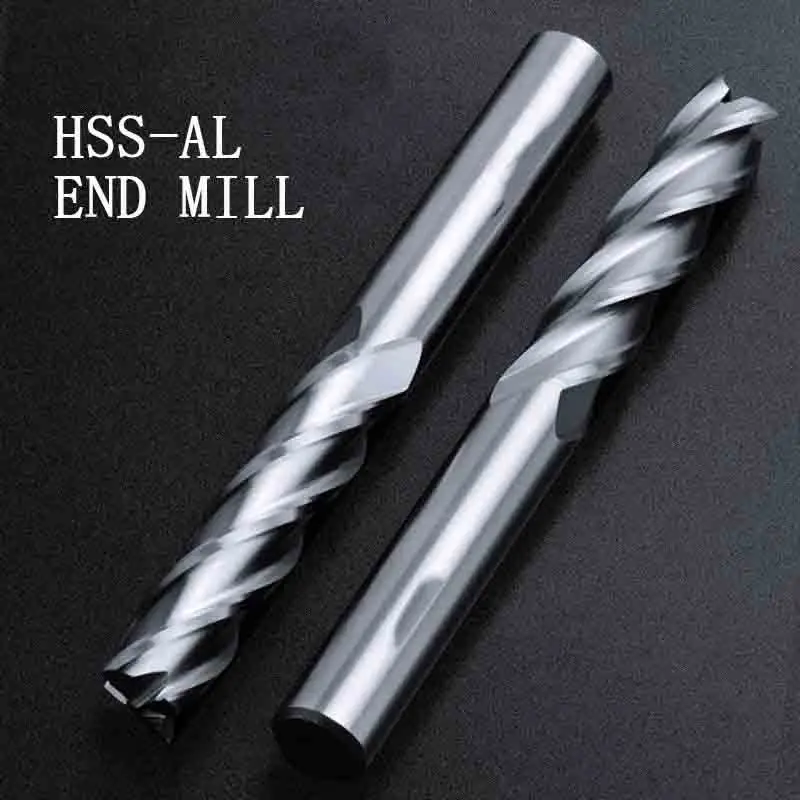 High-speed-hss-End-mill-2-3-4-flutes-High-Precision-HSS-End-Mills-white ...