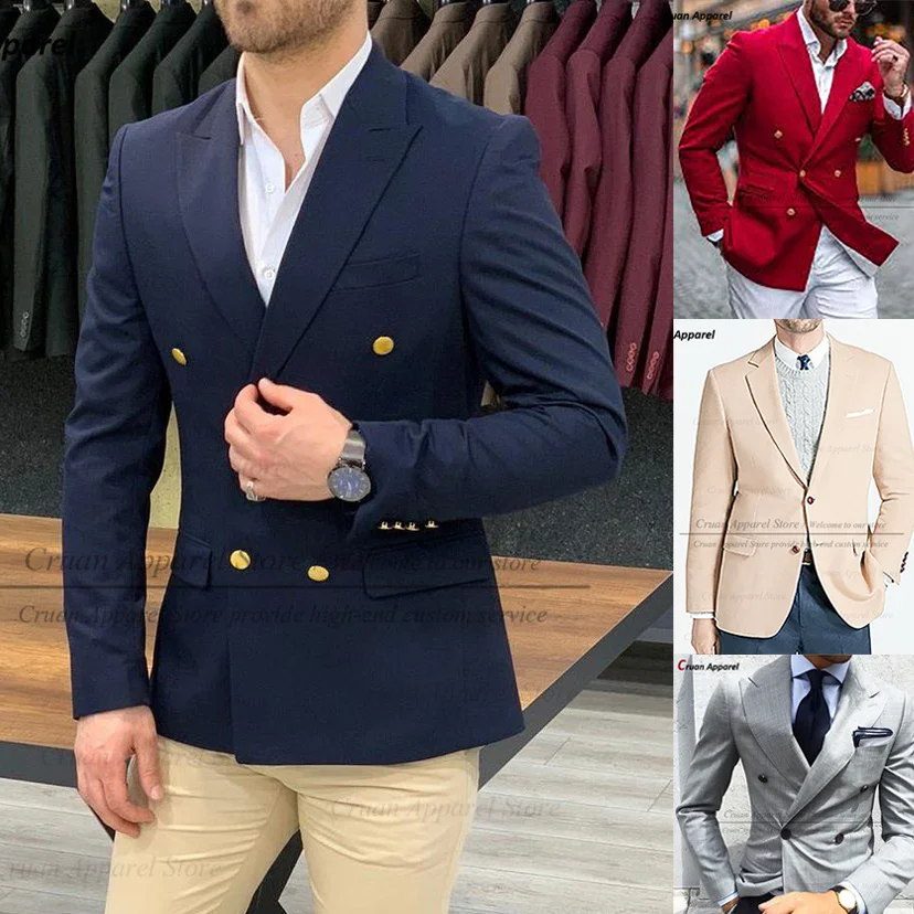 One-Blazer-Navy-Blue-Blazers-for-Men-Formal-Business-Wedding-Suit ...