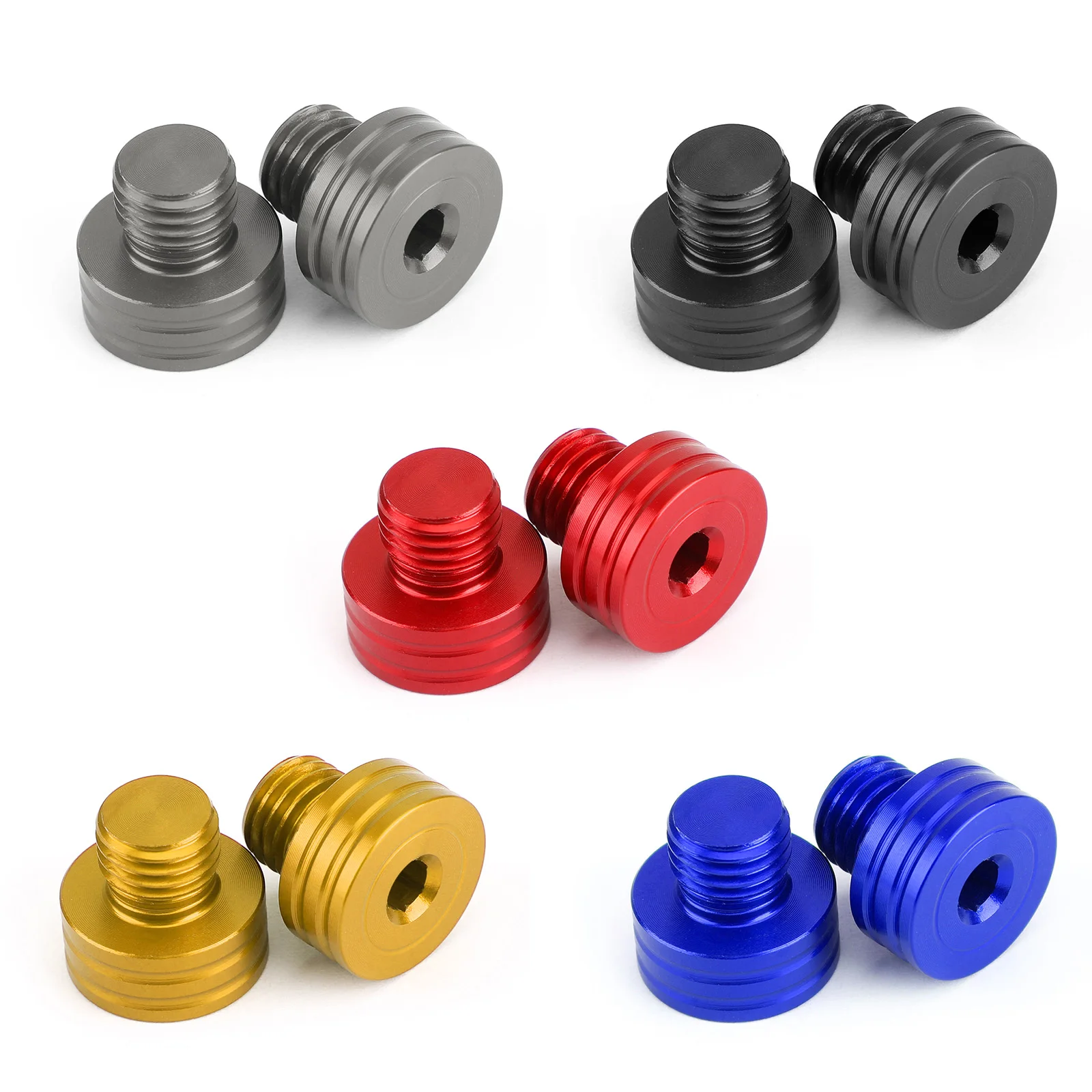 Areyourshop Universal M10x1.25mm Mirror Hole Plugs Screws For Yamaha Mt ...