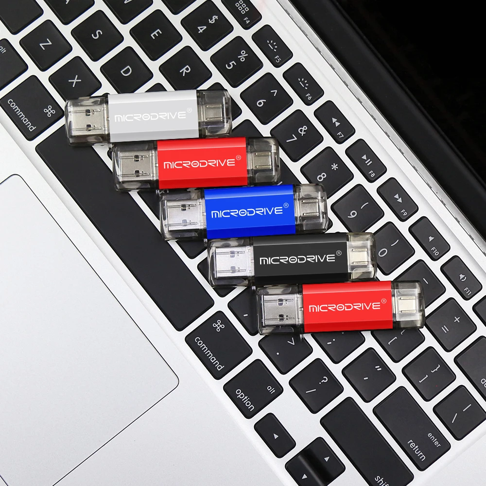 Двостороння флешка USB + Type-C Microdrive металева флешка для ...