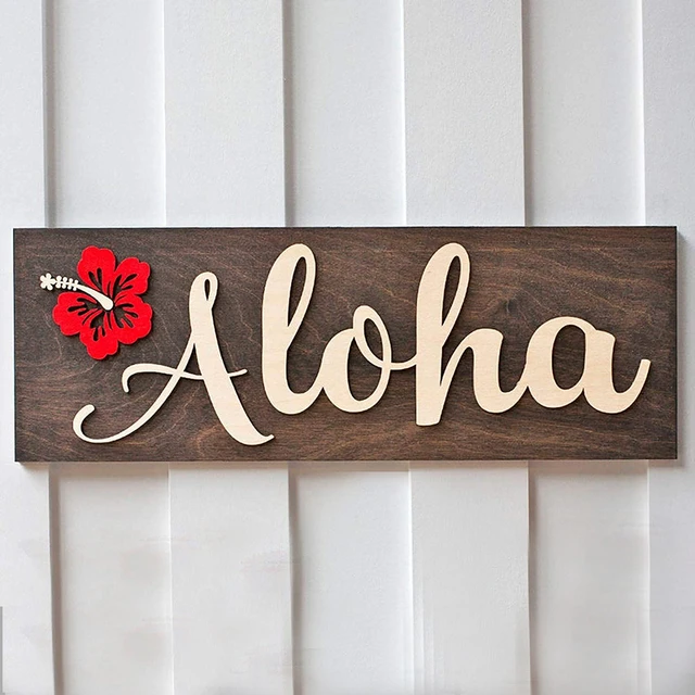 Aloha Wooden Sign