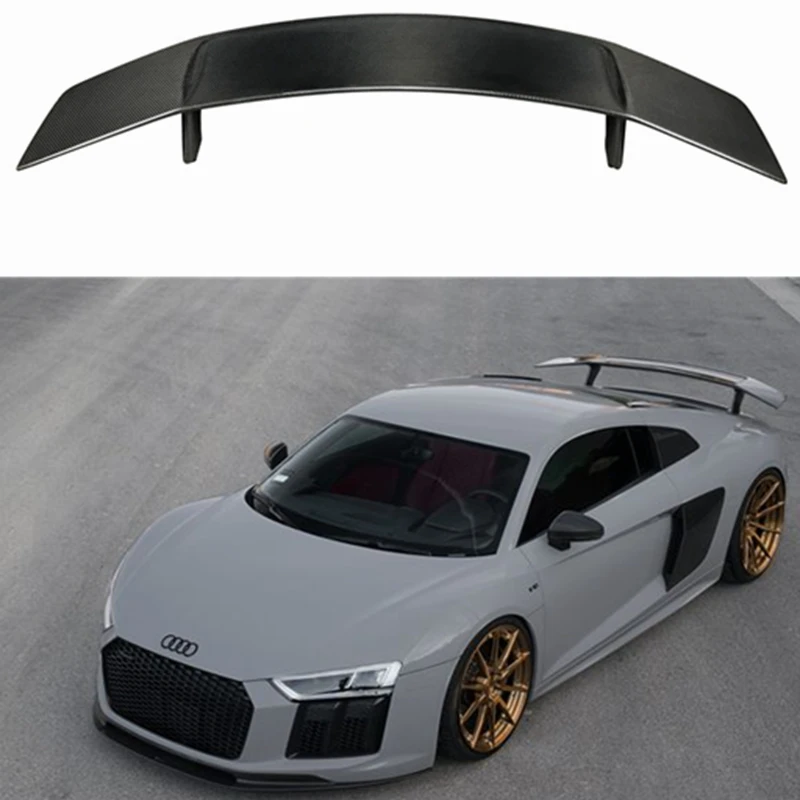 Real Carbon Fiber Car Rear Wing Trunk Lip Spoilers For Audi R8 V10 ...