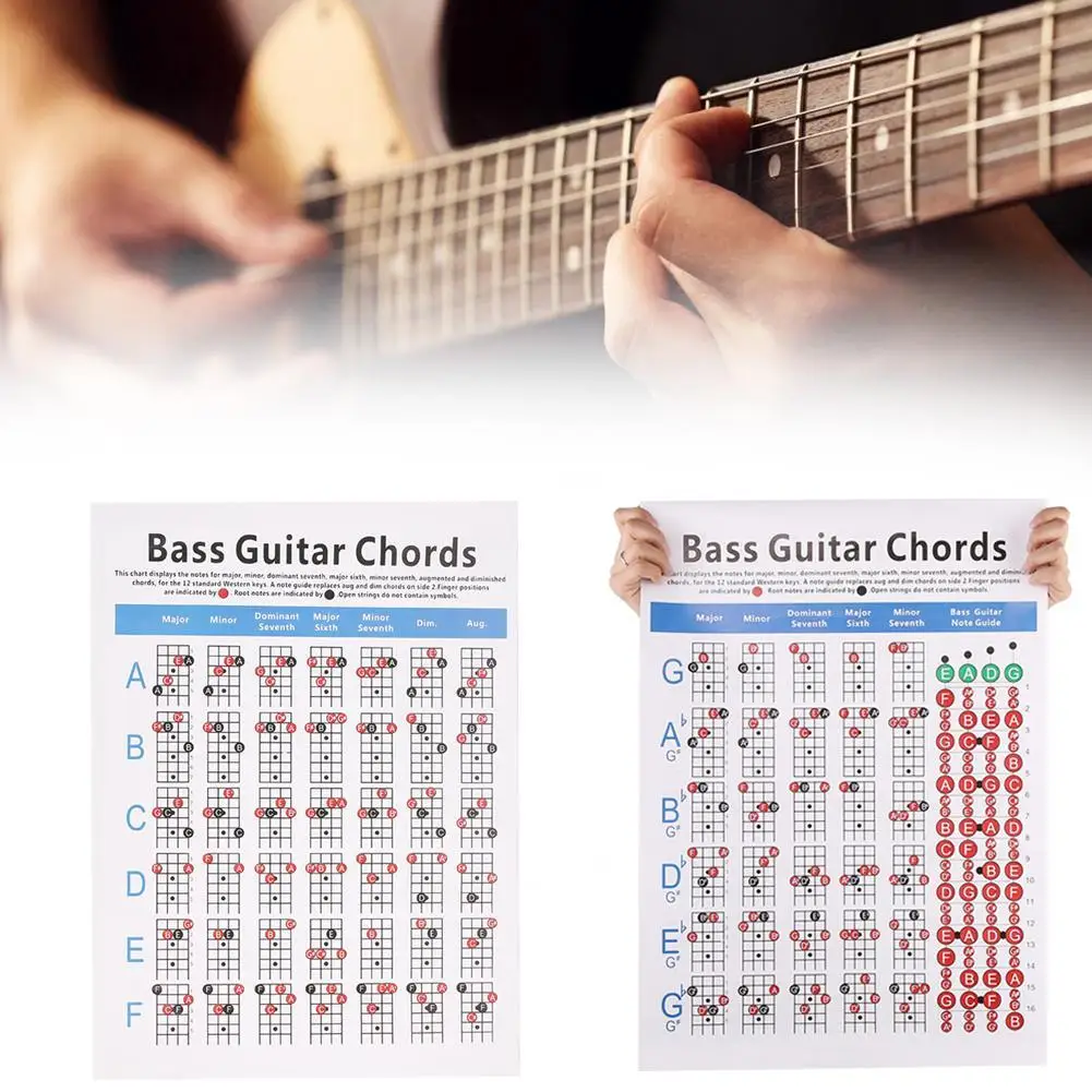 4 String Bass Guitar Chords Chart