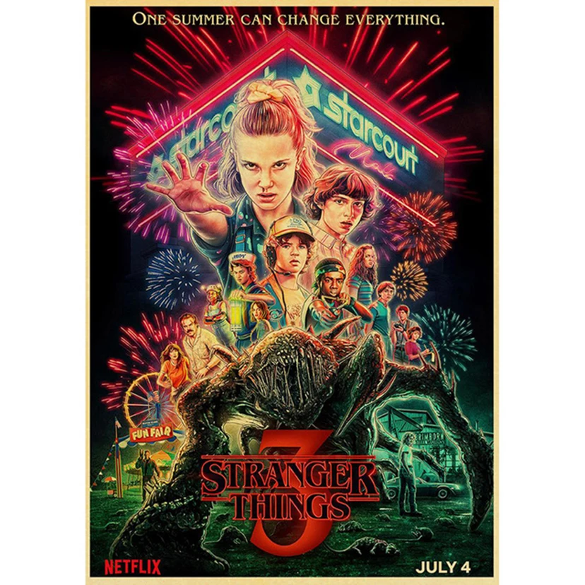 Full Square/round 5d Diy Diamond Painting Stranger Things Cross Stitch ...