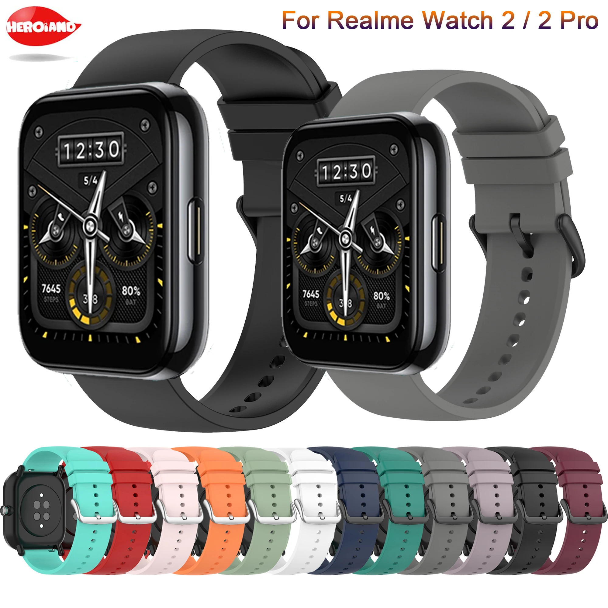 Soft Silicone 22MM Strap For Realme Watch 2 /2 pro Smart Watchband ...
