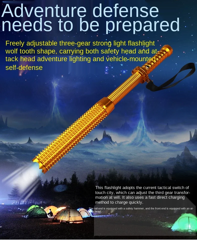 3 In 1 Telescopic Baton Self Defense With Led Flashlight at Rs 2998.00 ...