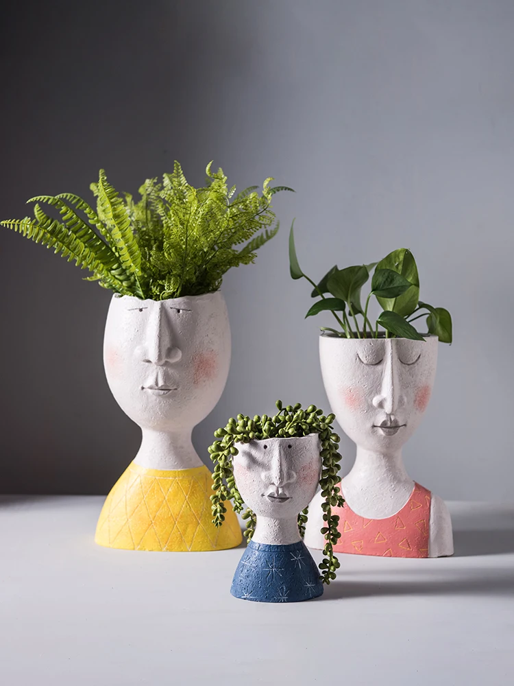 Face Plant Pot Bespoke Portrait Planter Handmade Custom Portrait Pot ...