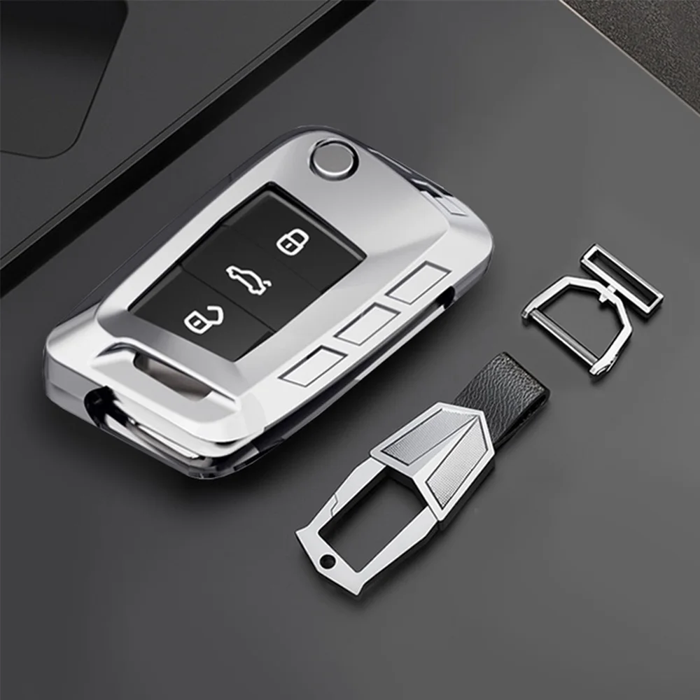 Zinc Alloy Car Key Case Cover For Volkswagen Vw Polo Golf 7 Mk7 Tiguan ...