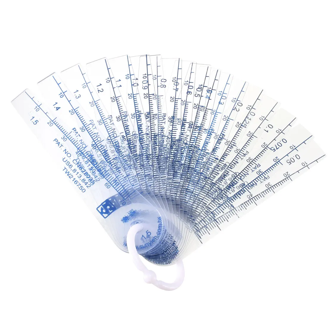 1Pcs 18 in 1 Feeler Gauge 0.05-1.5mm Thickness Plastic Feeler Gauge Gap ...