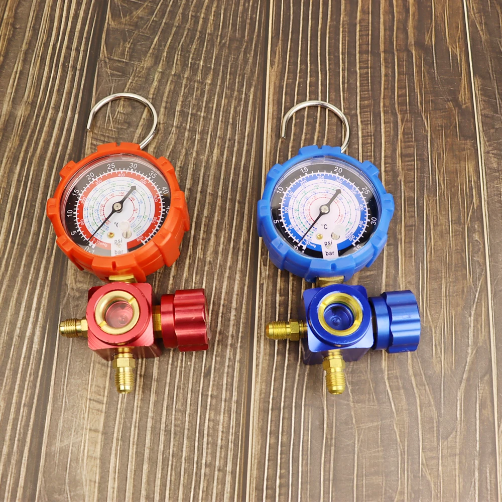 MANOMETRE,Bleu--Manomètre réfrigérant pour R410A R22 R134a R404A, 800 ...