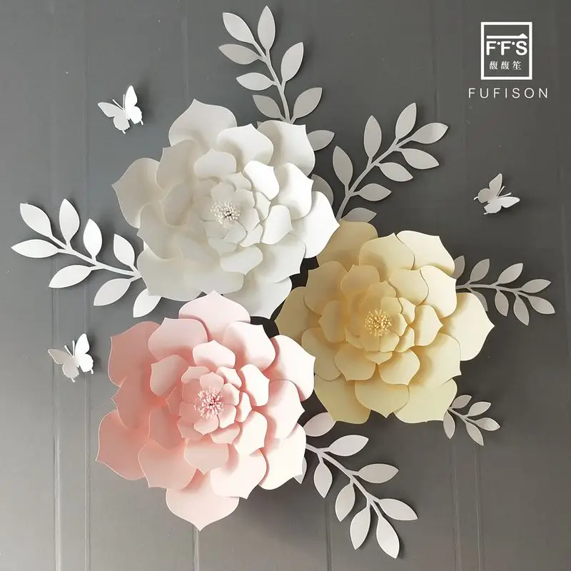 Artificial Paper Flowers Wall Decoration | Party Decoration Paper ...
