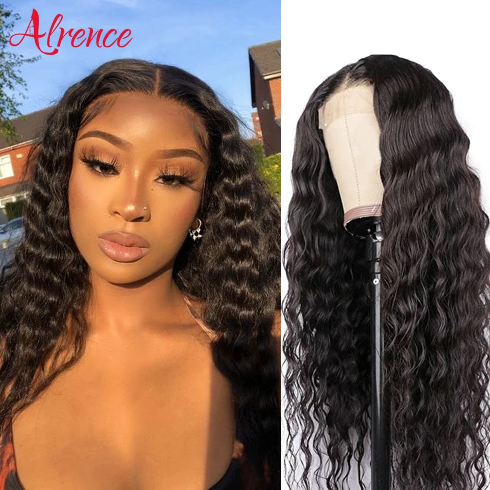 Deep Wave Frontal Wig Water Lace Front Human Hair Wigs For Women ...