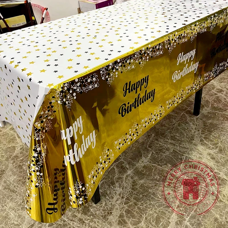 Table Cloth Birthday Party Decorations | Happy Birthday Table ...