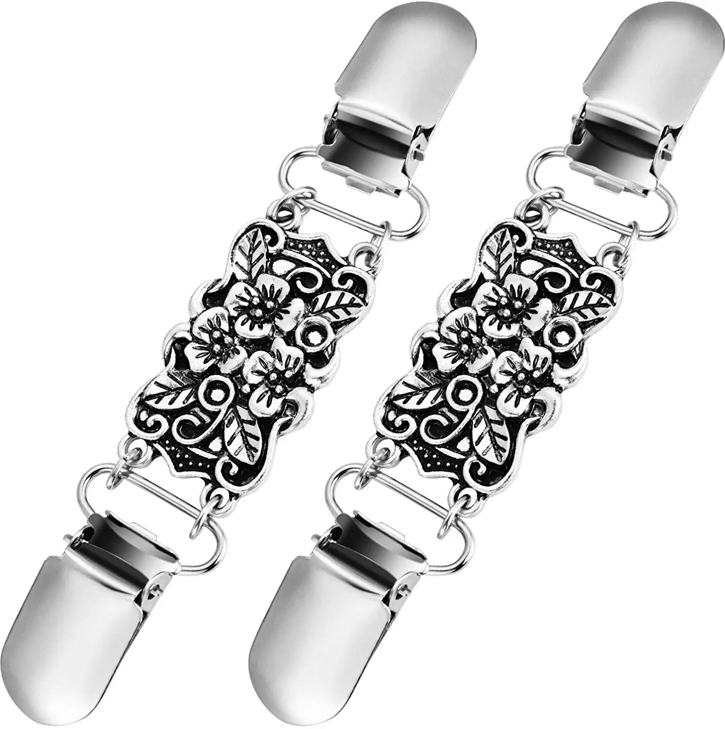 Jetec 2 Pairs Retro Sweater Shirt Clips Cardigan Collar Clips Dresses ...