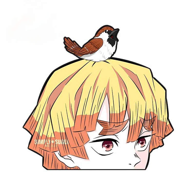 Paper & Party Supplies Stickers, Labels & Tags Zenitsu Peeker Sticker ...