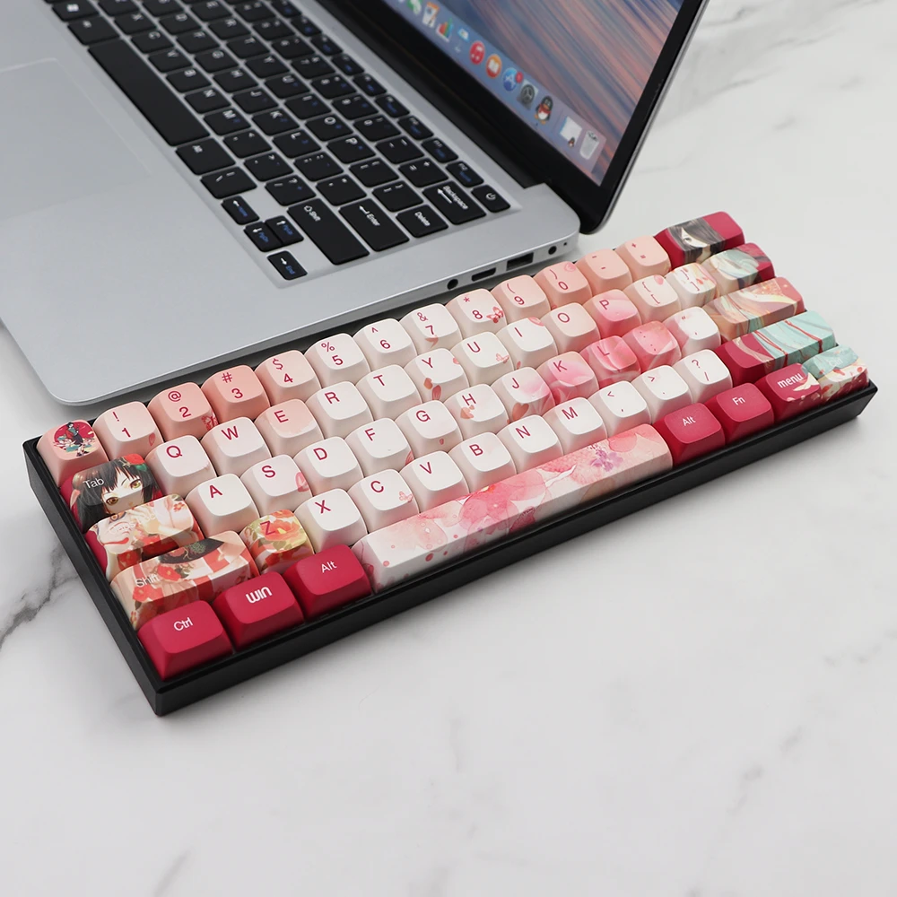 108 Key Anime beautiful girl XDA Keycaps Dye Sublimatio Retro Style ...