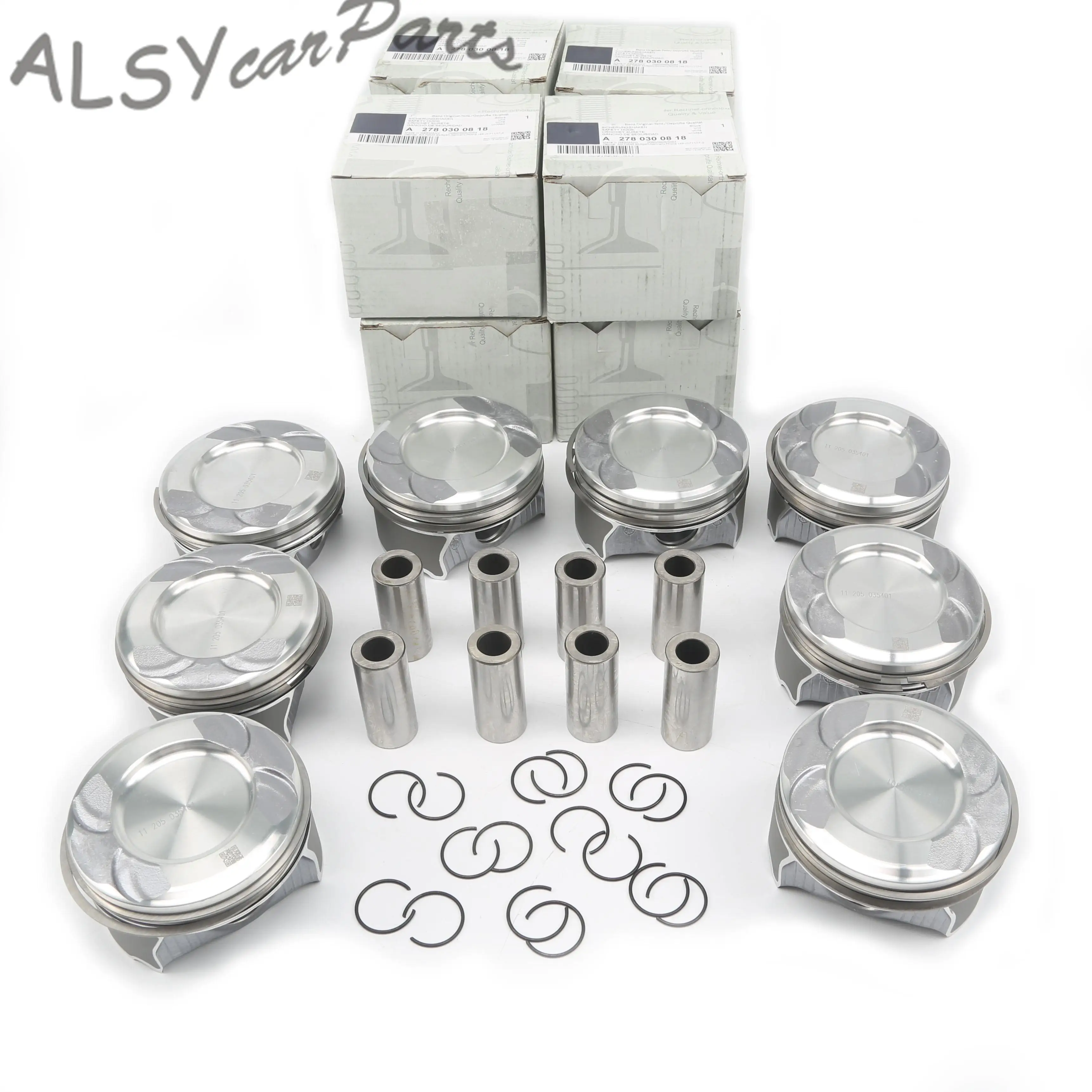 New-Pistons-Pistons-Rings-Set-278-030-23-17-For-Mercedes-Benz-CLS550 ...