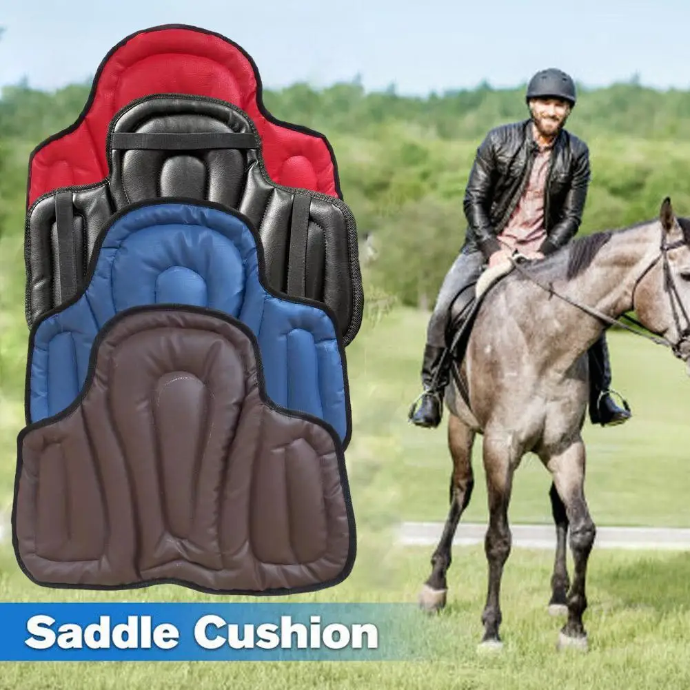 Leather Horse Riding Seat Shock Absorbing Memory Foam Saddle Cushion ...