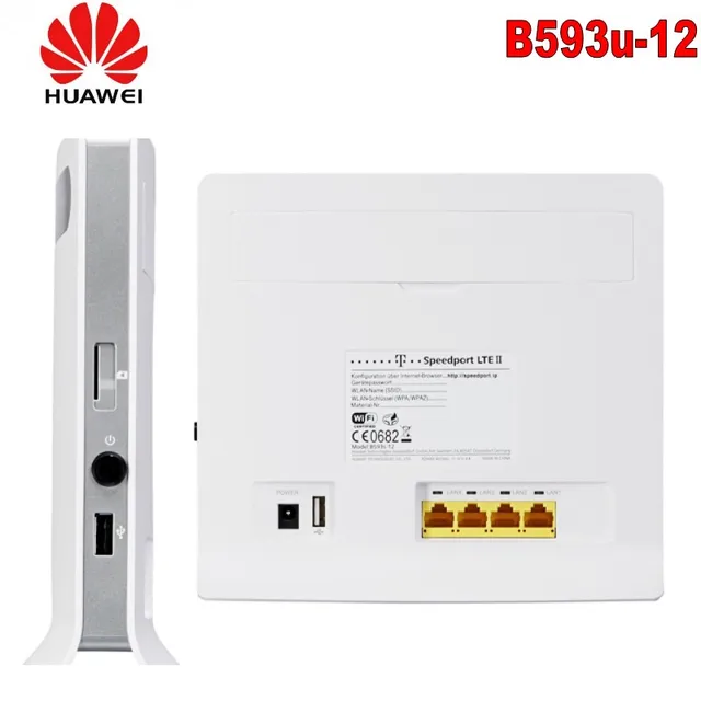 Authentic Unlocked Huawei B593 B593u-12 4G LTE WiFi Hotspot with Sim ...