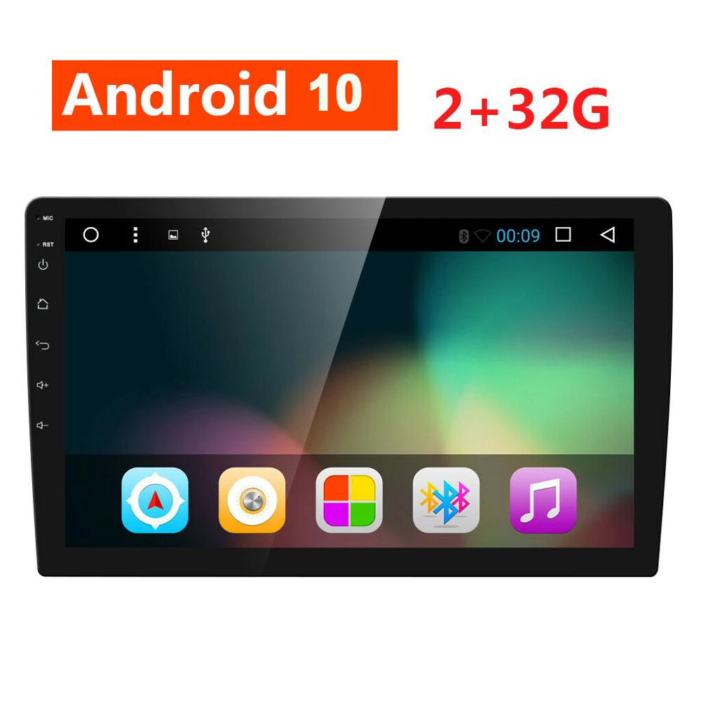 Universal 2 din android 10 2 + 32g 9/10.1 polegada multimídia rádio gps ...