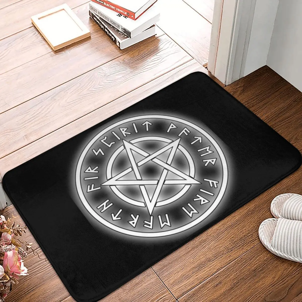 WICCA-White-Pentacle-Pentagram-Doormat-Rug-carpet-Mat-Footpad-Bath-mat ...