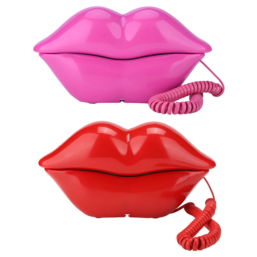 Lips Telephone Multi-Functional Cute Desk Office Landline Phone Home ...