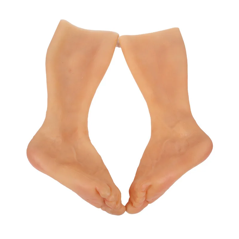 1-Pair-Silicone-Prosthesis-Foot-Sleeve-Leg-Scars-Hide-Simulation-Skin ...
