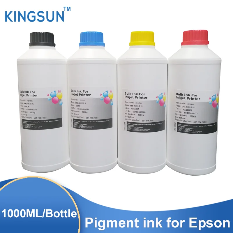 1000ML T8581 T8582 T8583 T8584 Tinta Pigmentada Compatível para Epson ...