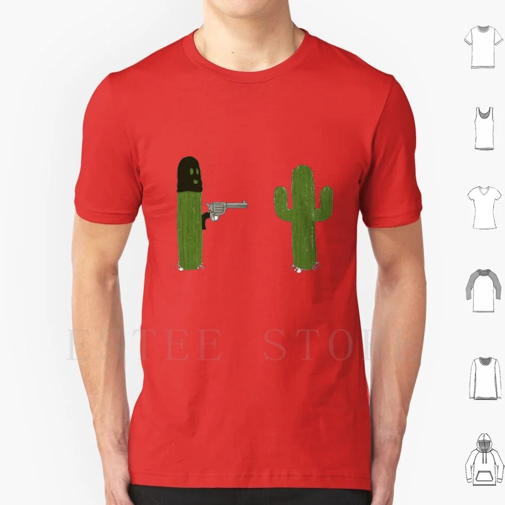 Cactus Stick'em Up Gun camiseta de algodón para hombres DIY estampado ...