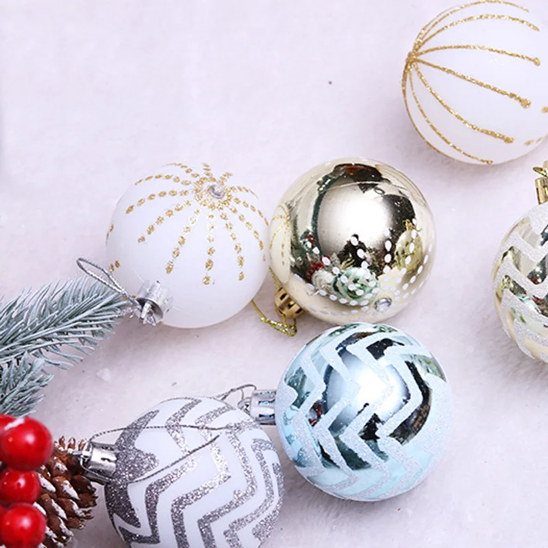 24Pcs Christmas Tree Ball Decoration Ornaments 6cm Colorful Balls New ...