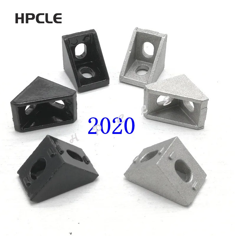 10pcs 20pcs Aluminum 2020 Corner Bracket Fittings 20x20x17mm Corner ...