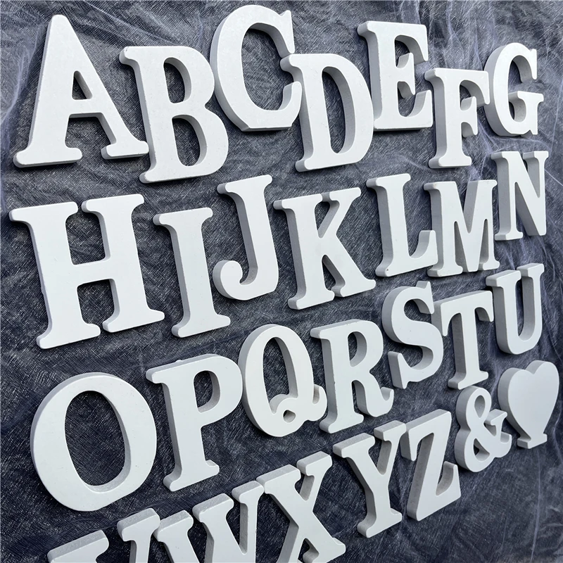 Letras Decorativas Grandes de la A la Z, Letras blancas de madera ...