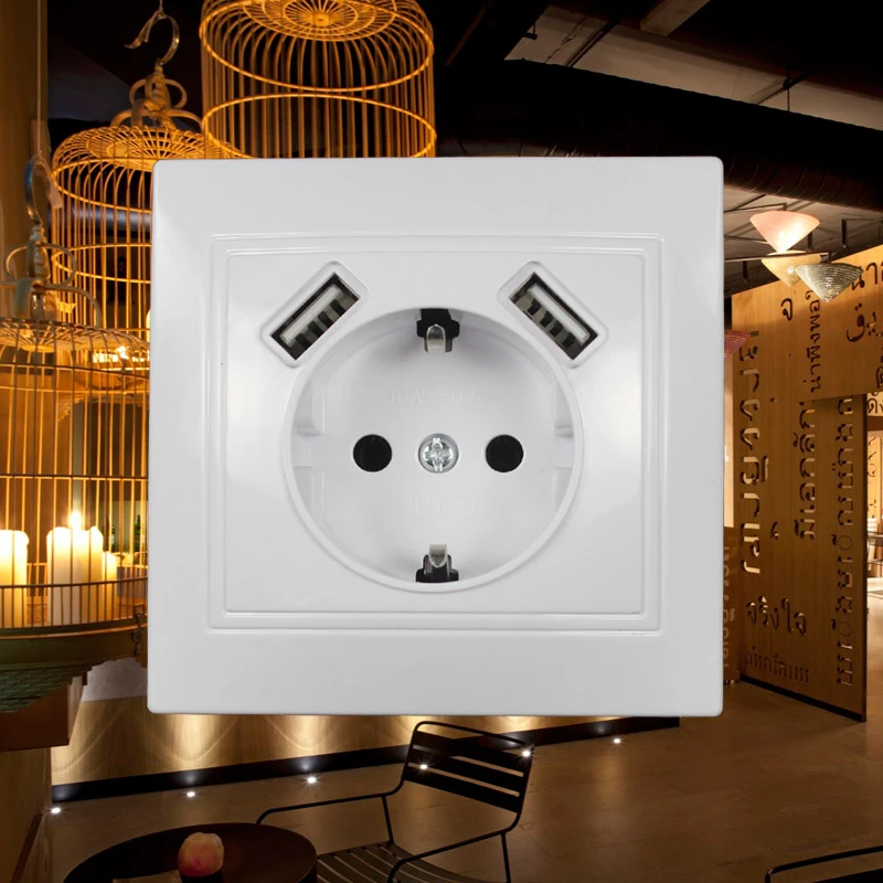 Usb Wall Socket Charger Free Shipping Double Usb Port 5v 2a Usb ...