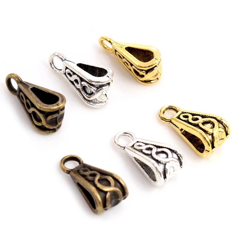 Pendant Clasps Pinch Clip Bail Charm Hooks Diy | Pendant Bail Necklaces ...
