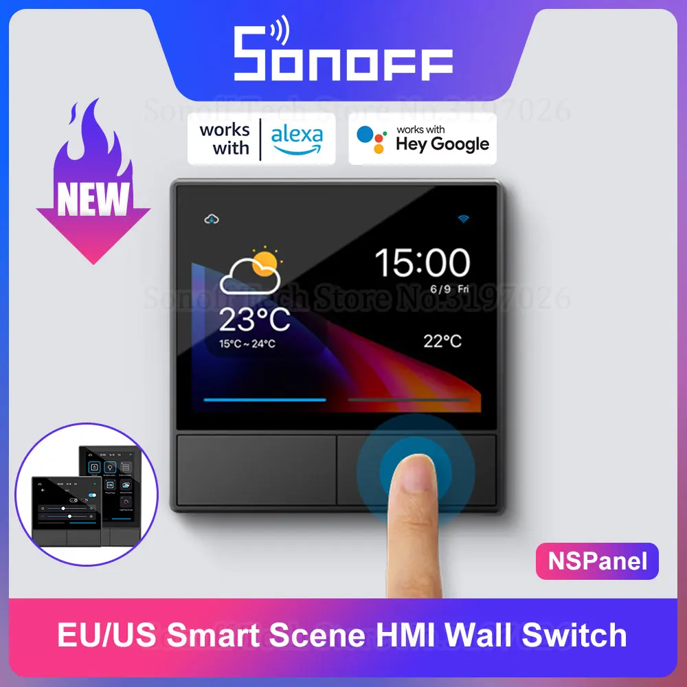 Sonoff Nspanel Smart Scene Wall Switch Hmi Eu/us Panel Multiple Control ...