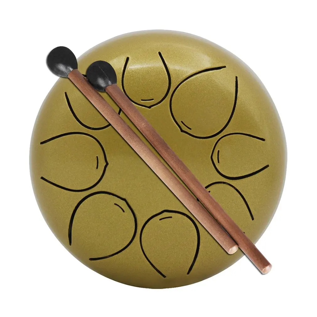 5 Inch Steel Tongue Drum 8 Tune Hand Pan Drum Tank Hang Drum With ...