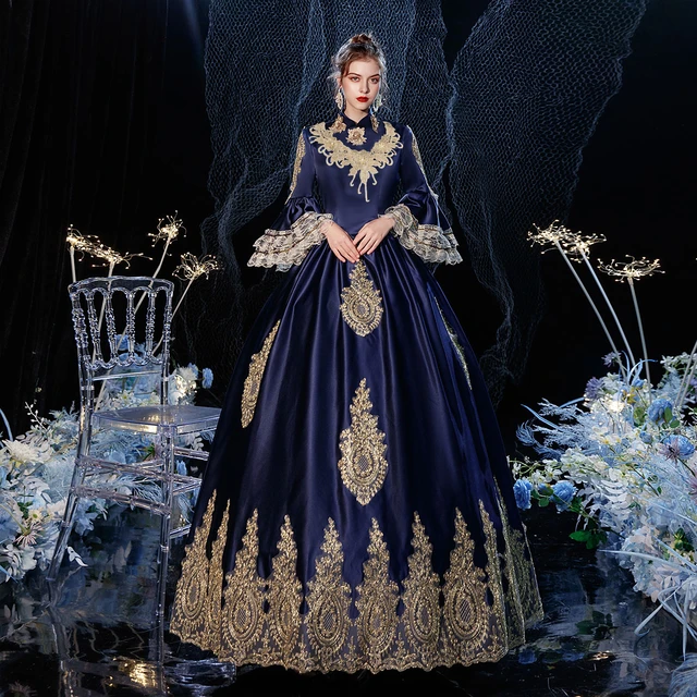 Blue Victorian Masquerade Dresses